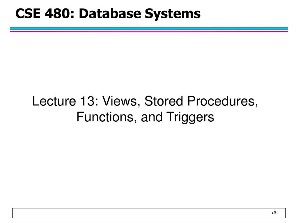 PPT - CSE 480: Database Systems PowerPoint Presentation, free download ...