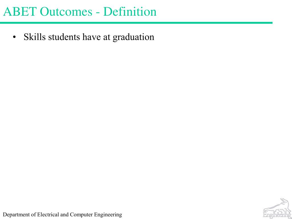 PPT - ABET Outcomes - Definition PowerPoint Presentation, free download ...