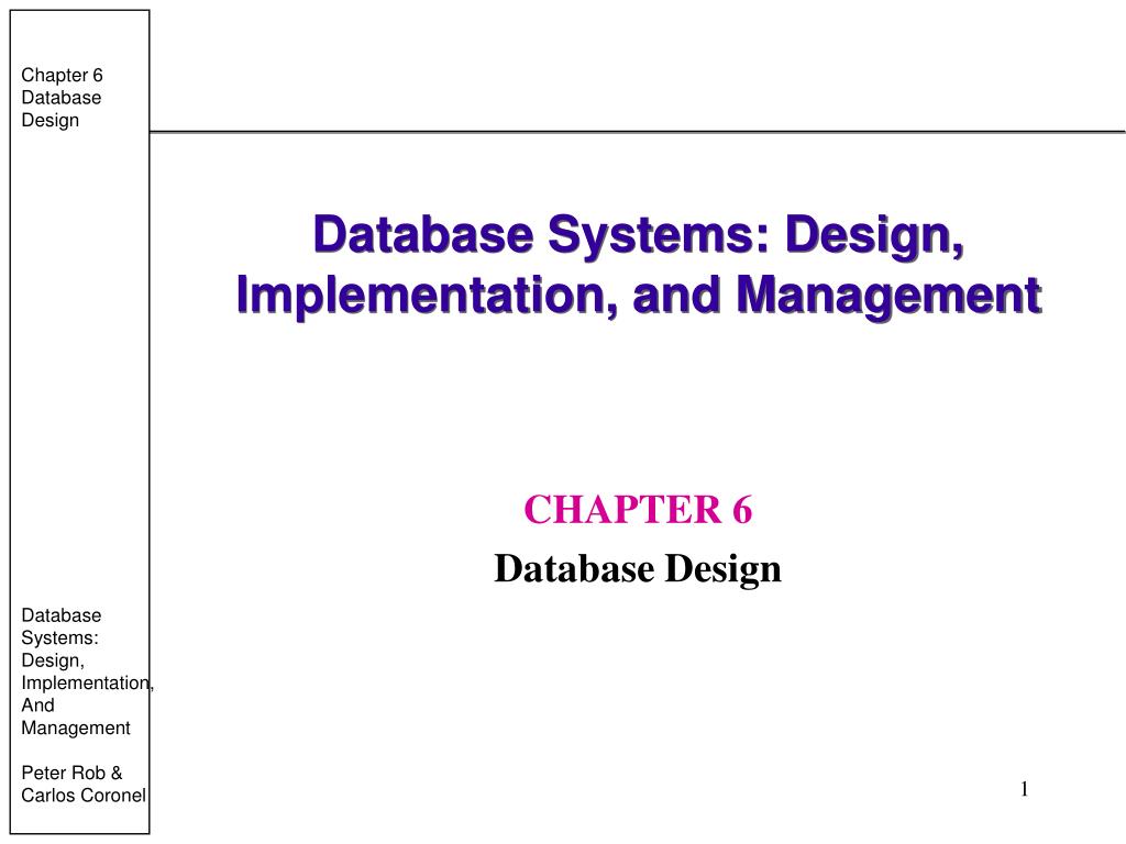 PPT - Database Systems: Design, Implementation, and Management ...