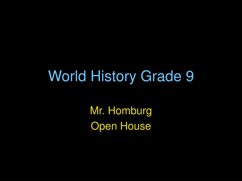 PPT - World History Grade 9 PowerPoint Presentation, free download - ID ...