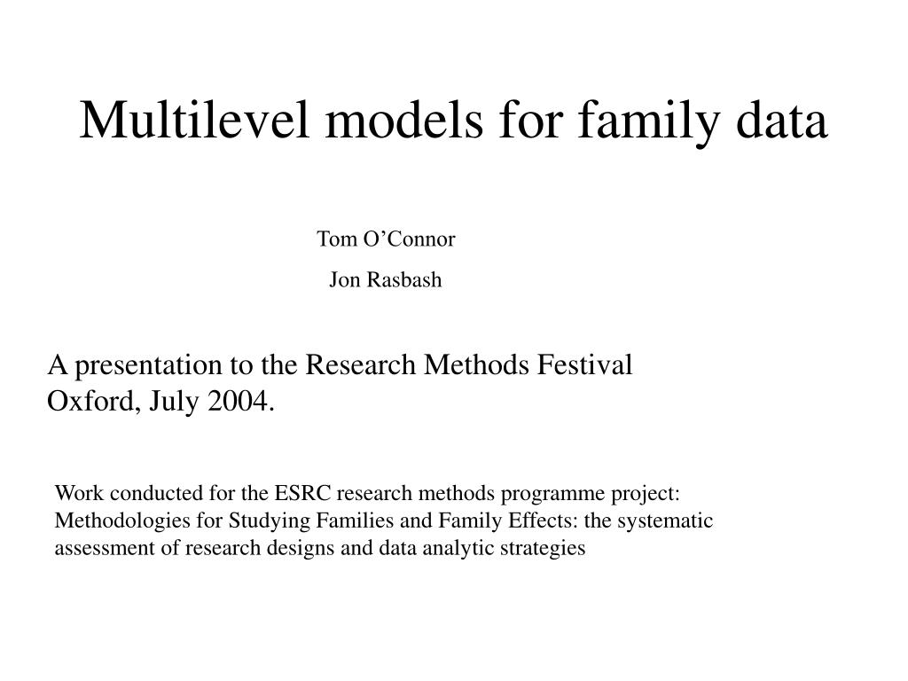 PPT - Multilevel models for family data PowerPoint Presentation, free ...