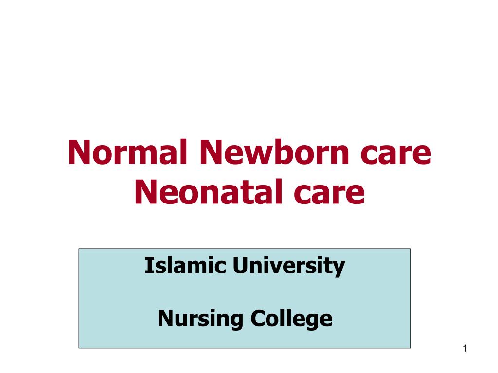 PPT - Normal Newborn care Neonatal care PowerPoint Presentation, free ...