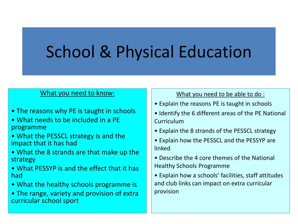 PPT - School & Physical Education PowerPoint Presentation, free ...