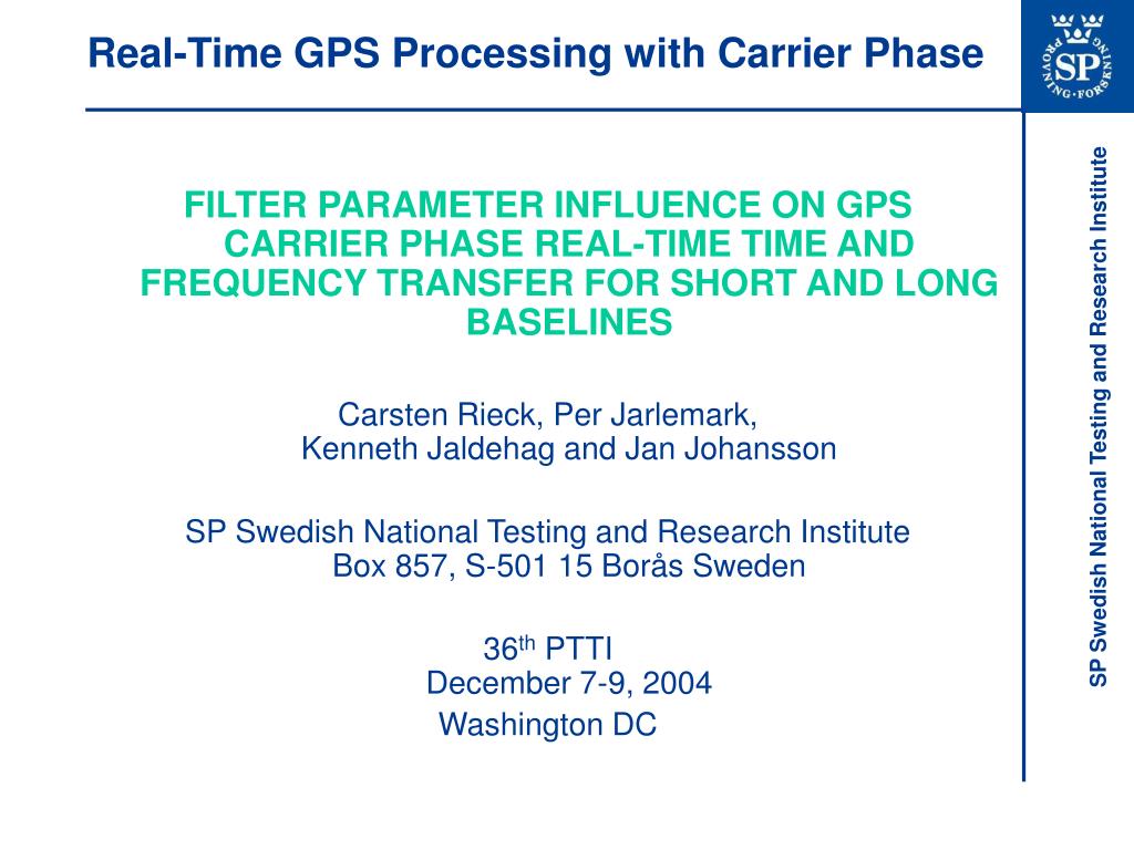 PPT - Real-Time GPS Processing with Carrier Phase PowerPoint ...