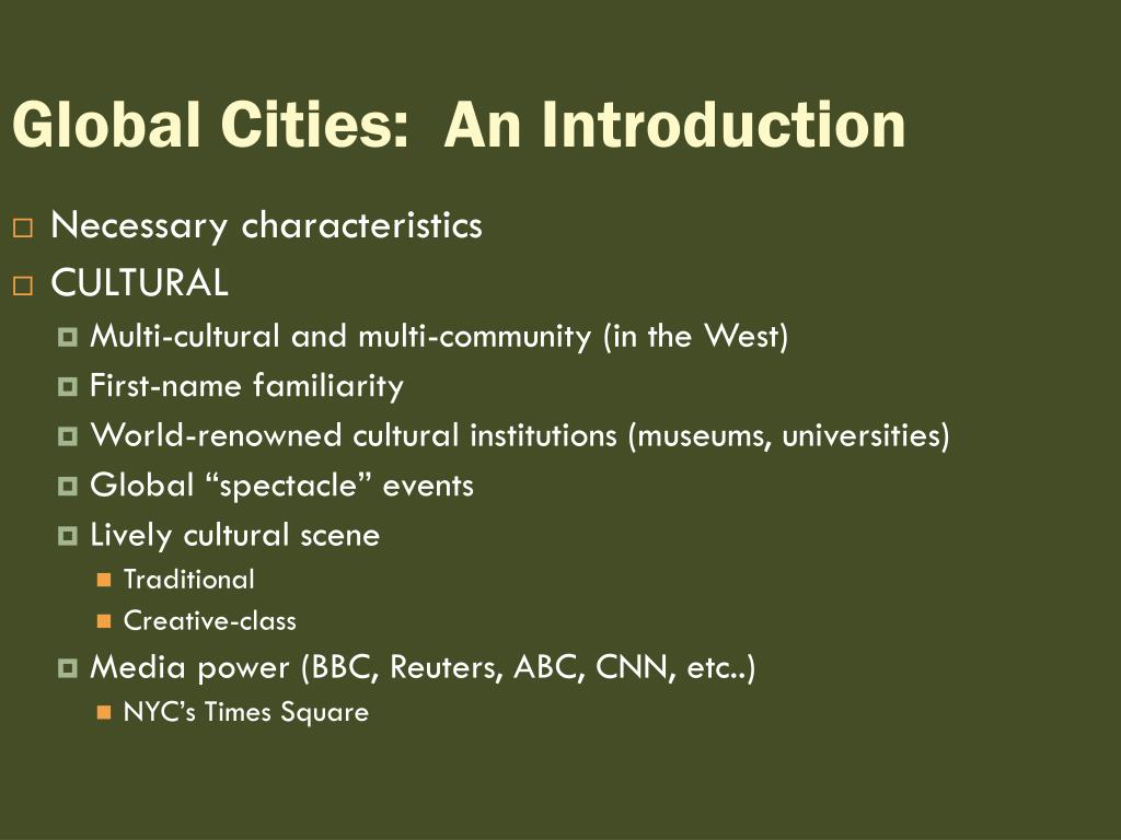 PPT - Global Cities: An Introduction PowerPoint Presentation, free ...