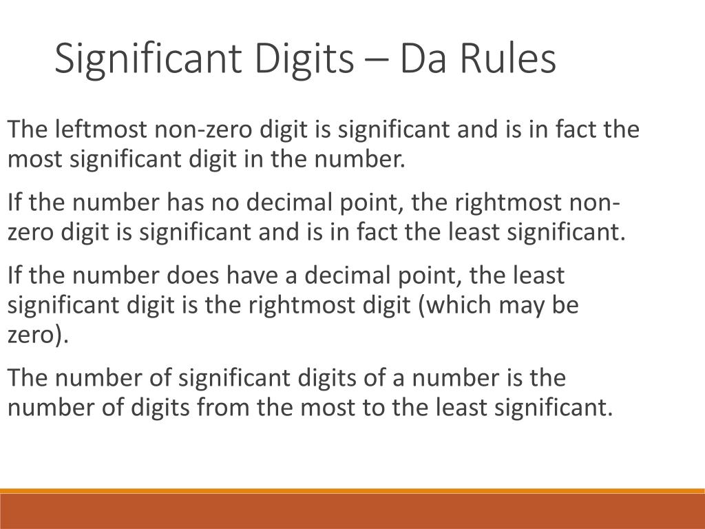 PPT - Significant Digits – Da Rules PowerPoint Presentation, free ...