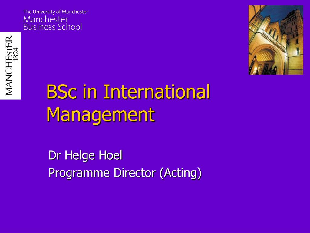 PPT - BSc in International Management PowerPoint Presentation, free ...