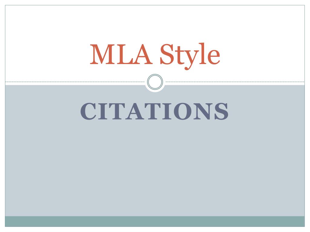 PPT - MLA Style PowerPoint Presentation, free download - ID:5747366