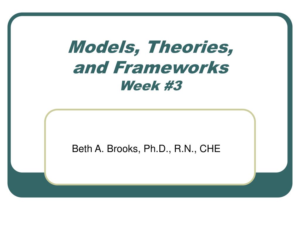PPT - Models, Theories, and Frameworks Week #3 PowerPoint Presentation ...