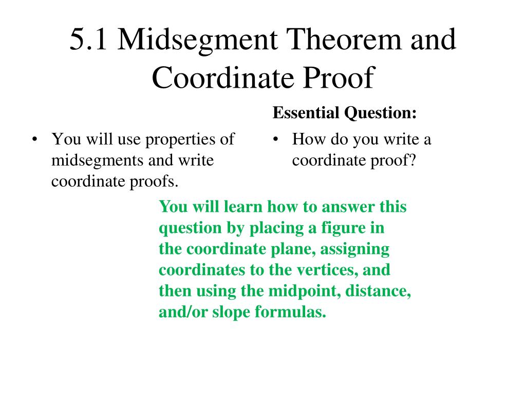 PPT - 5.1 Midsegment Theorem and Coordinate Proof PowerPoint Presentation - ID:5749028