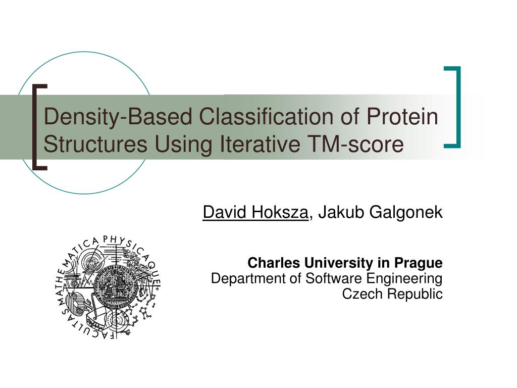 PPT - Density-Based Classification of Protein Structures Using ...