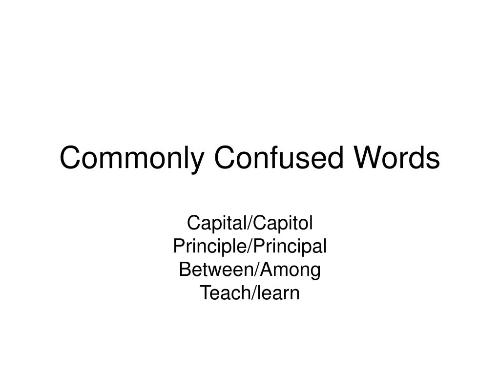 PPT - Commonly Confused Words PowerPoint Presentation, free download ...
