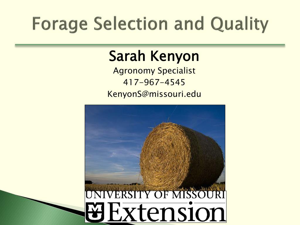 PPT - Forage Selection and Quality PowerPoint Presentation, free ...
