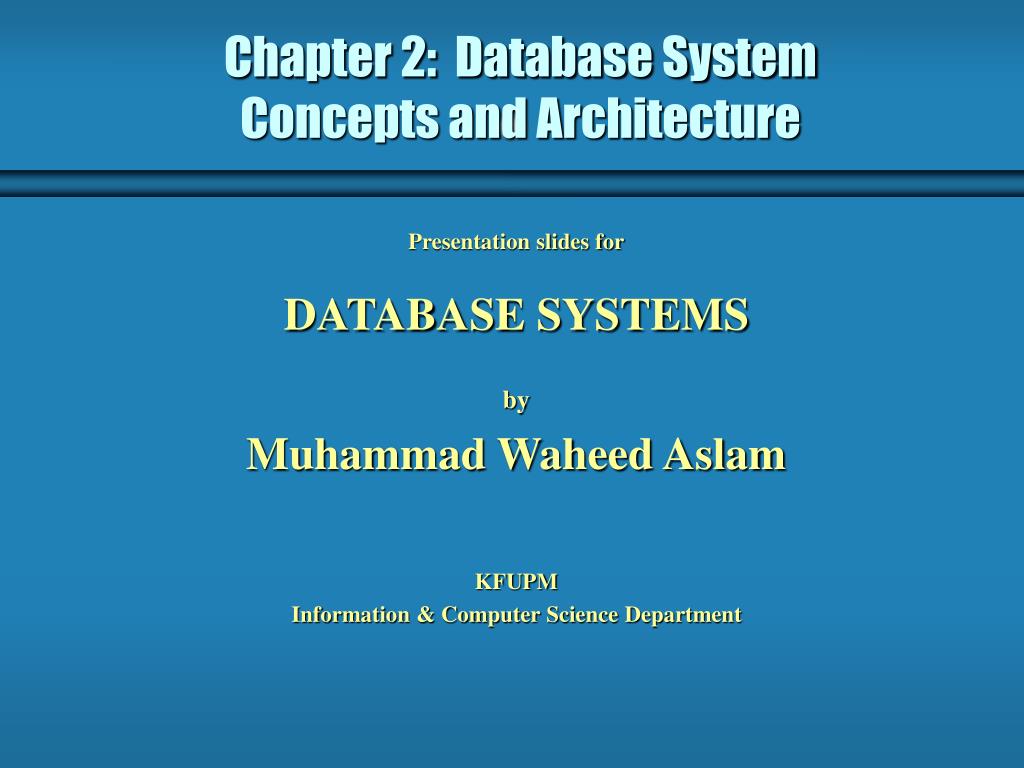 PPT - Chapter 2: Database System Concepts and Architecture PowerPoint ...