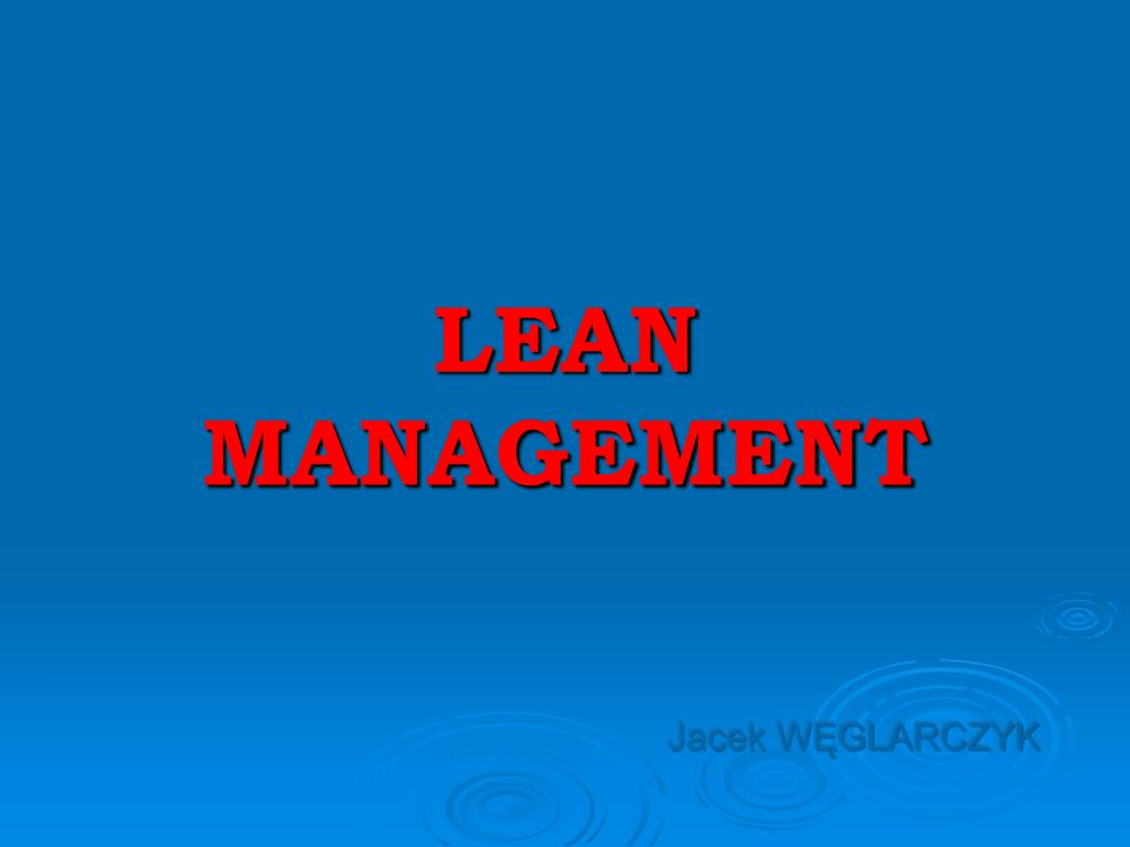 PPT - LEAN MANAGEMENT PowerPoint Presentation, free download - ID:5754547