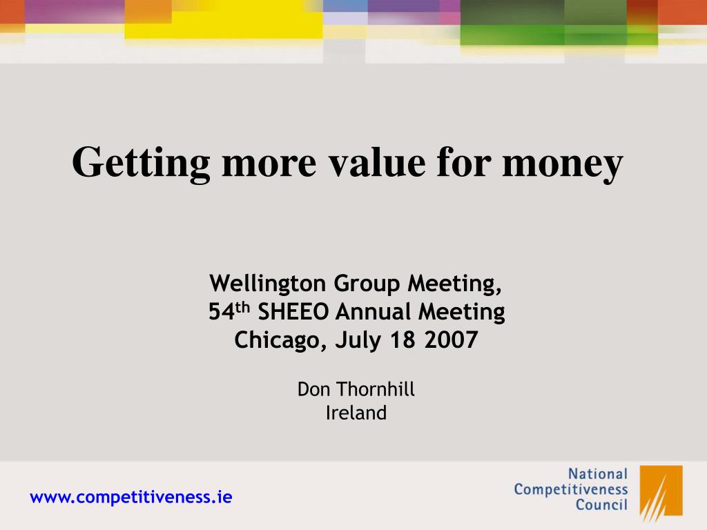 PPT - Getting more value for money PowerPoint Presentation, free ...