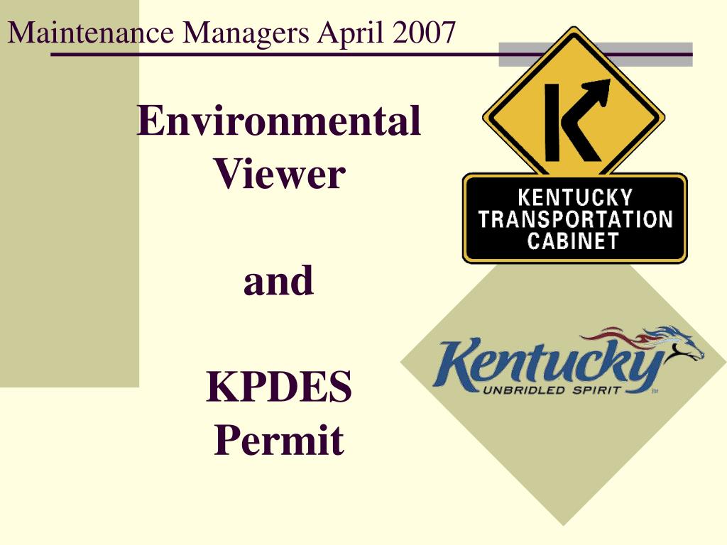 PPT - Environmental Viewer and KPDES Permit PowerPoint Presentation ...
