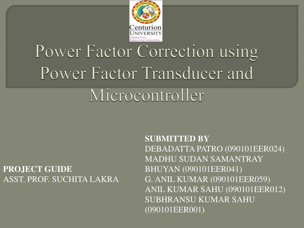 PPT - Power Factor Correction using Power Factor Transducer and Microcontroller PowerPoint ...