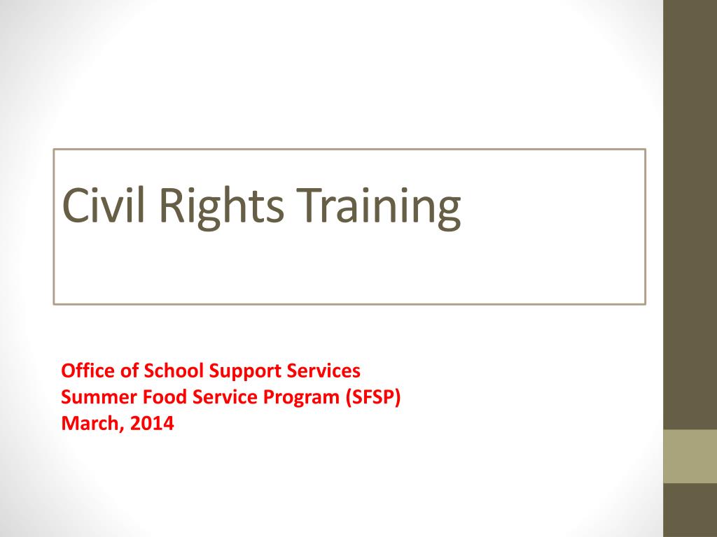 PPT - Civil Rights Training PowerPoint Presentation, free download - ID ...