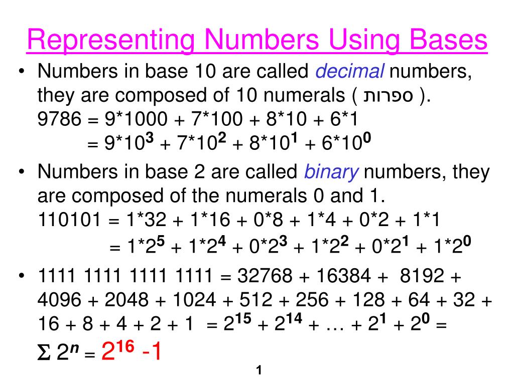 PPT - Representing Numbers Using Bases PowerPoint Presentation, free ...