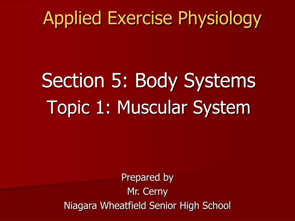 PPT - Applied Exercise Physiology PowerPoint Presentation, free ...