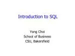 PPT - Introduction to SQL PowerPoint Presentation, free download - ID ...