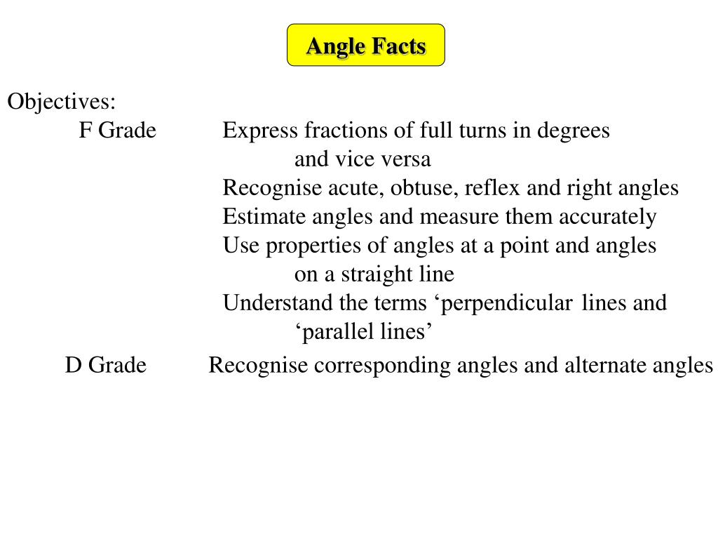 PPT - Angle Facts PowerPoint Presentation, free download - ID:5757416