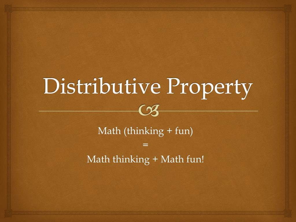 PPT - Distributive Property PowerPoint Presentation, free download - ID ...