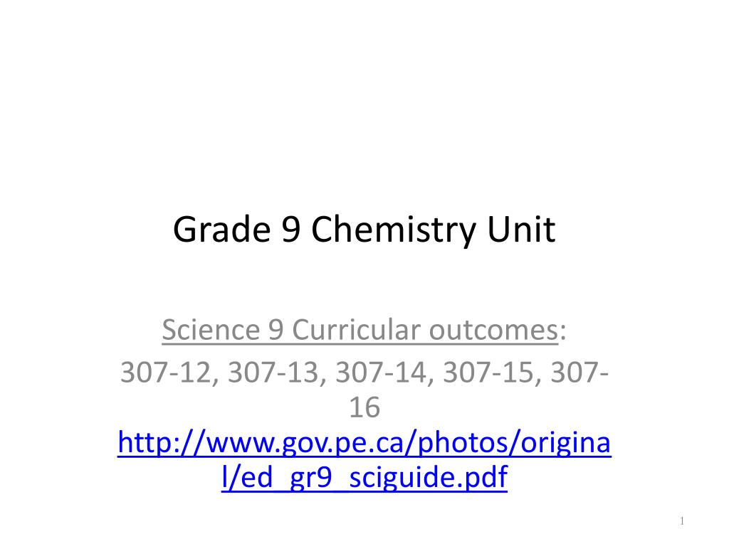 PPT - Grade 9 Chemistry Unit PowerPoint Presentation, free download ...