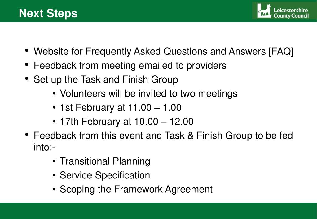 PPT - Next Steps PowerPoint Presentation, free download - ID:5759706