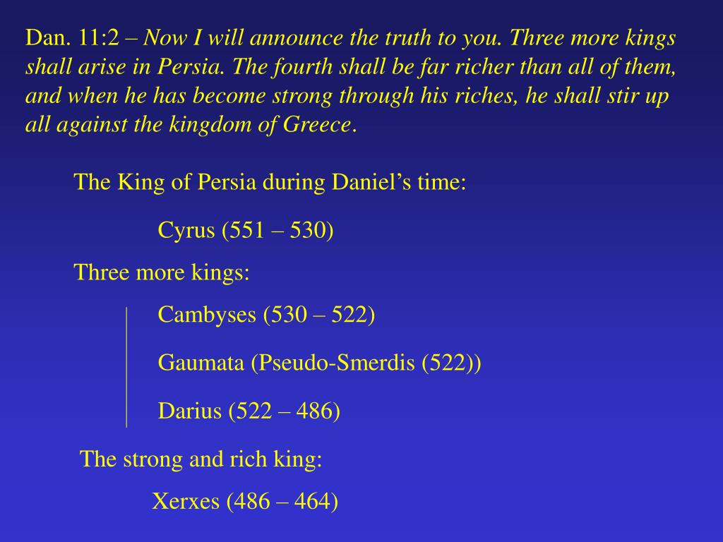 PPT - The King of Persia during Daniel’s time: PowerPoint Presentation ...