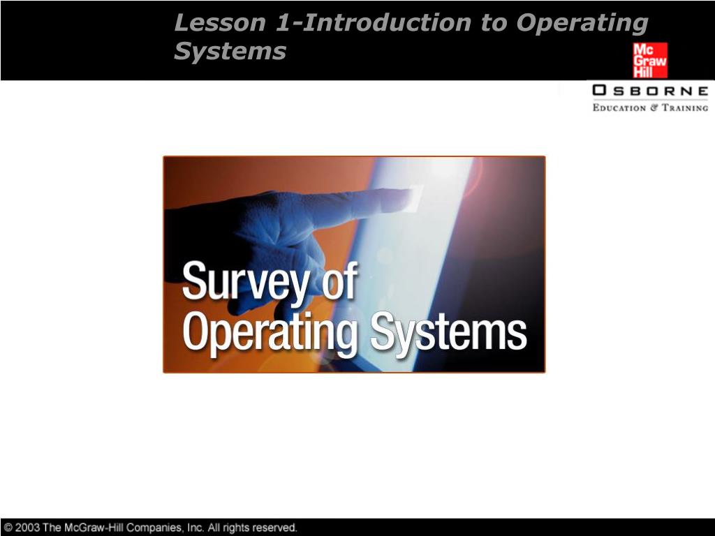 PPT - Lesson 1-Introduction to Operating Systems PowerPoint ...