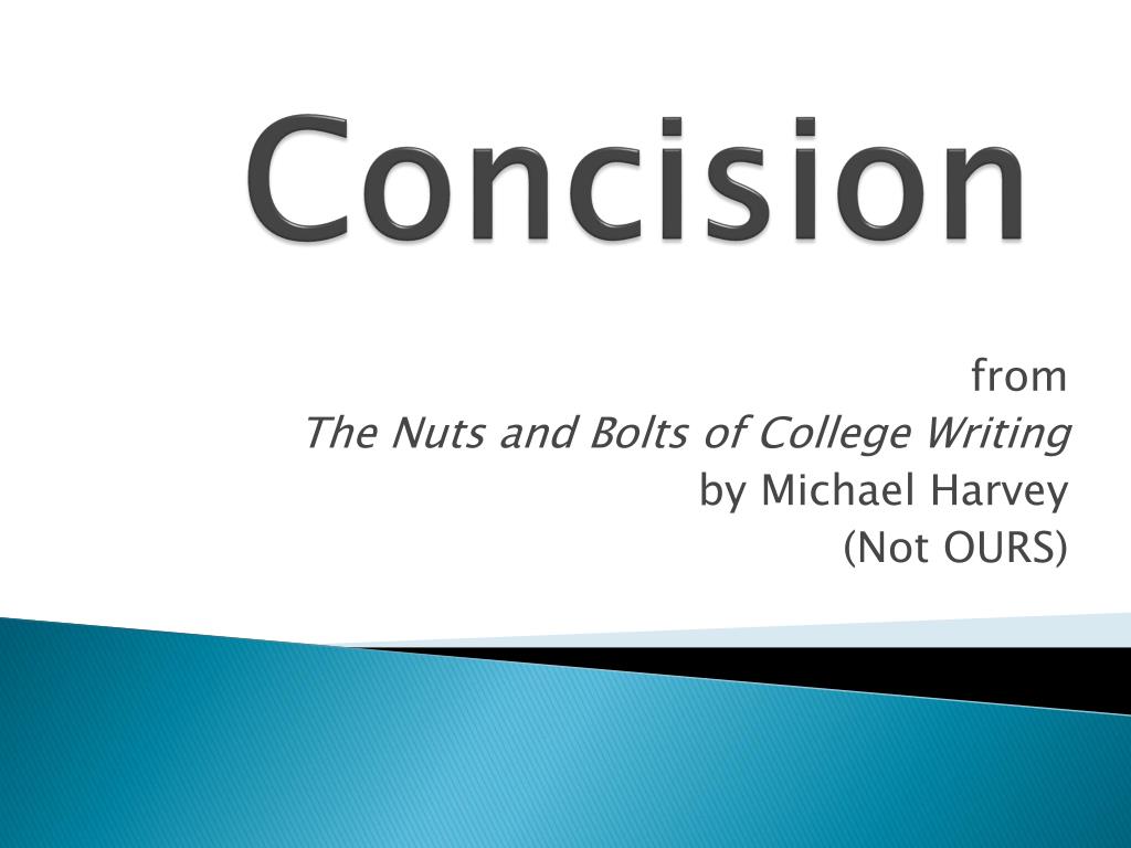 PPT - Concision PowerPoint Presentation, free download - ID:5760383