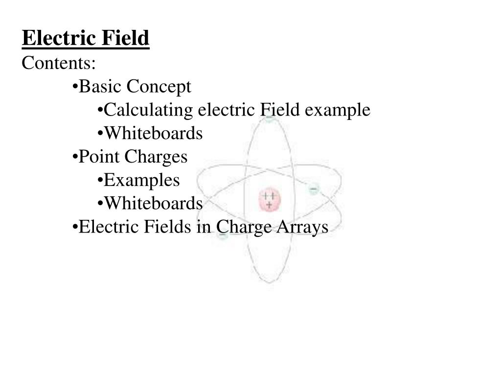 PPT - Electric Field Contents: Basic Concept Calculating electric Field ...