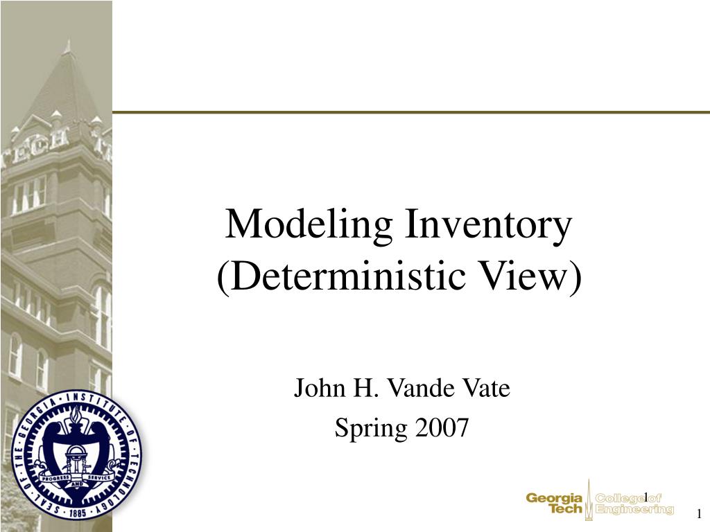 PPT - Modeling Inventory (Deterministic View) PowerPoint Presentation ...