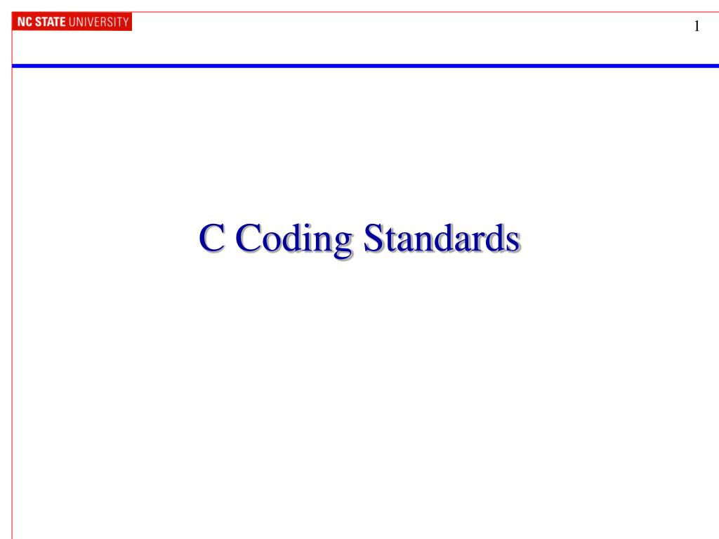 PPT - C Coding Standards PowerPoint Presentation, free download - ID ...