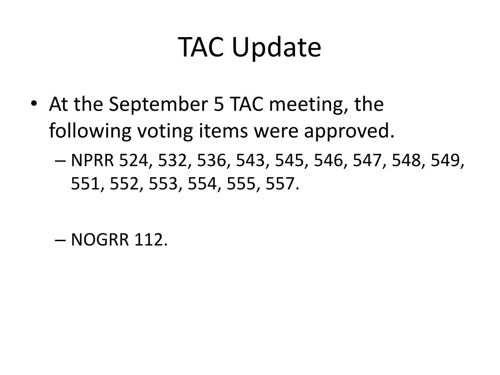 PPT - TAC Update PowerPoint Presentation, free download - ID:5763527