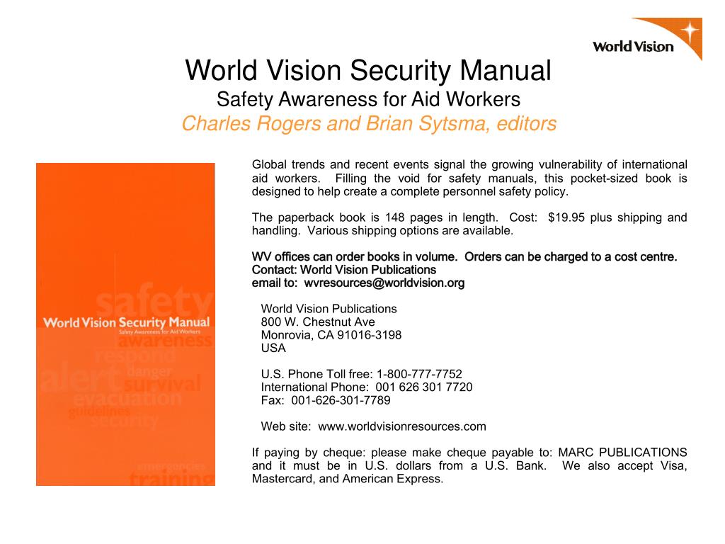 PPT - World-Vision-Security-Manual-Promo-Jan-2008 PowerPoint ...