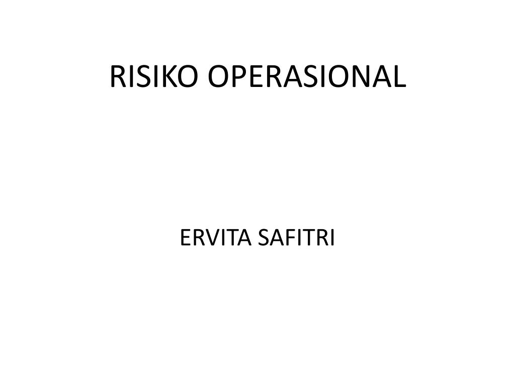 PPT - RISIKO OPERASIONAL PowerPoint Presentation, free download - ID ...