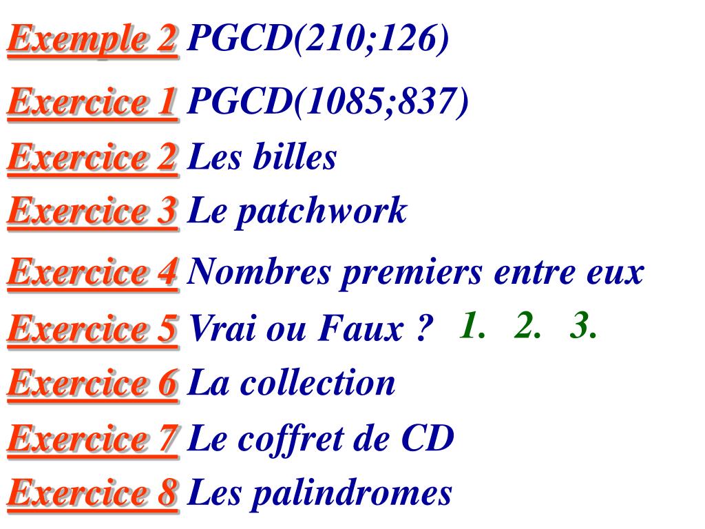 PPT - Exemple 2 PGCD(210;126) PowerPoint Presentation, free download - ID:5766836