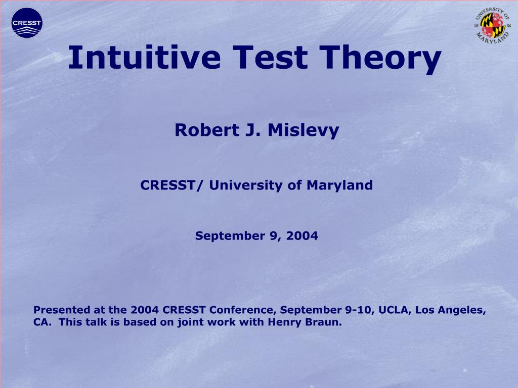 PPT - Intuitive Test Theory PowerPoint Presentation, free download - ID ...