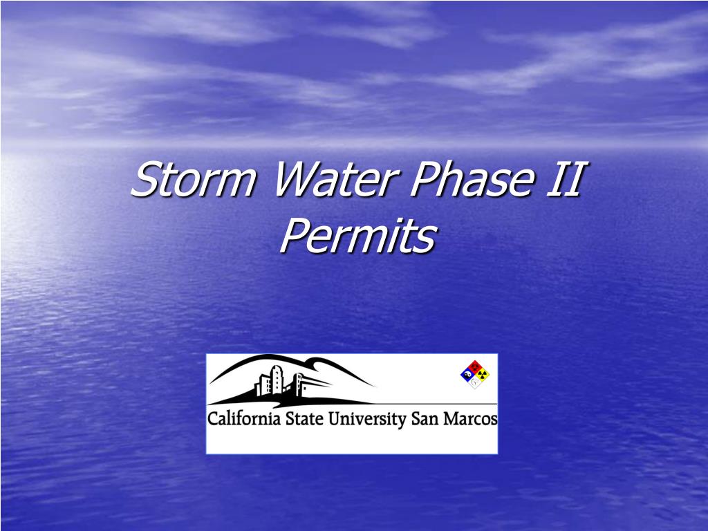 PPT - Storm Water Phase II Permits PowerPoint Presentation, free ...