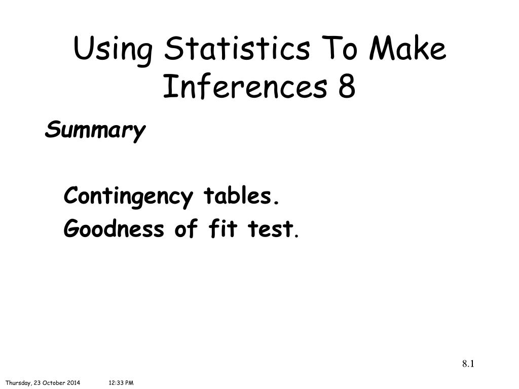 PPT - Using Statistics To Make Inferences 8 PowerPoint Presentation ...