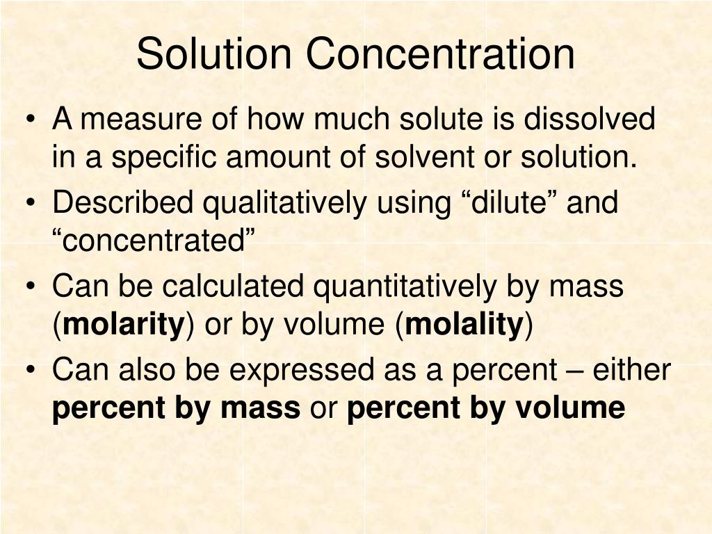 PPT - Solution Concentration PowerPoint Presentation, free download ...