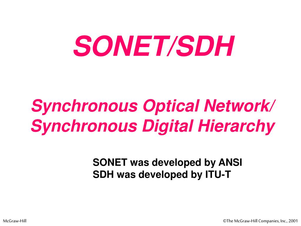 PPT - SONET/SDH Synchronous Optical Network/ Synchronous Digital ...