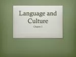 PPT - Language and Culture PowerPoint Presentation, free download - ID ...