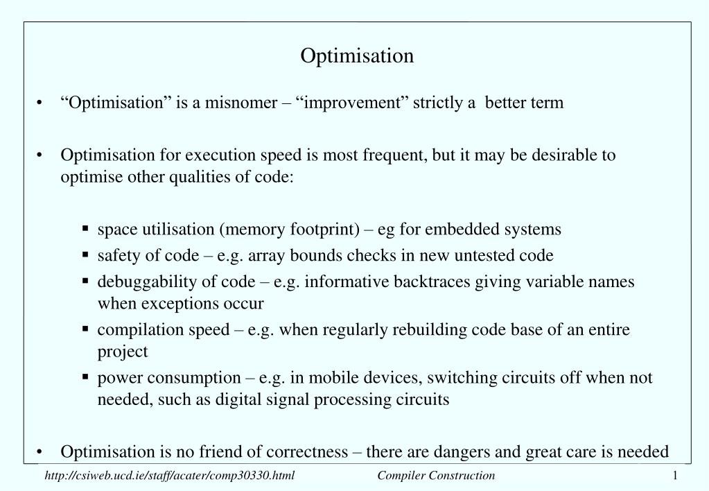 PPT - Optimisation PowerPoint Presentation, free download - ID:5777956