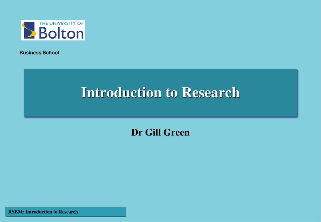 PPT - Introduction to Research PowerPoint Presentation, free download ...