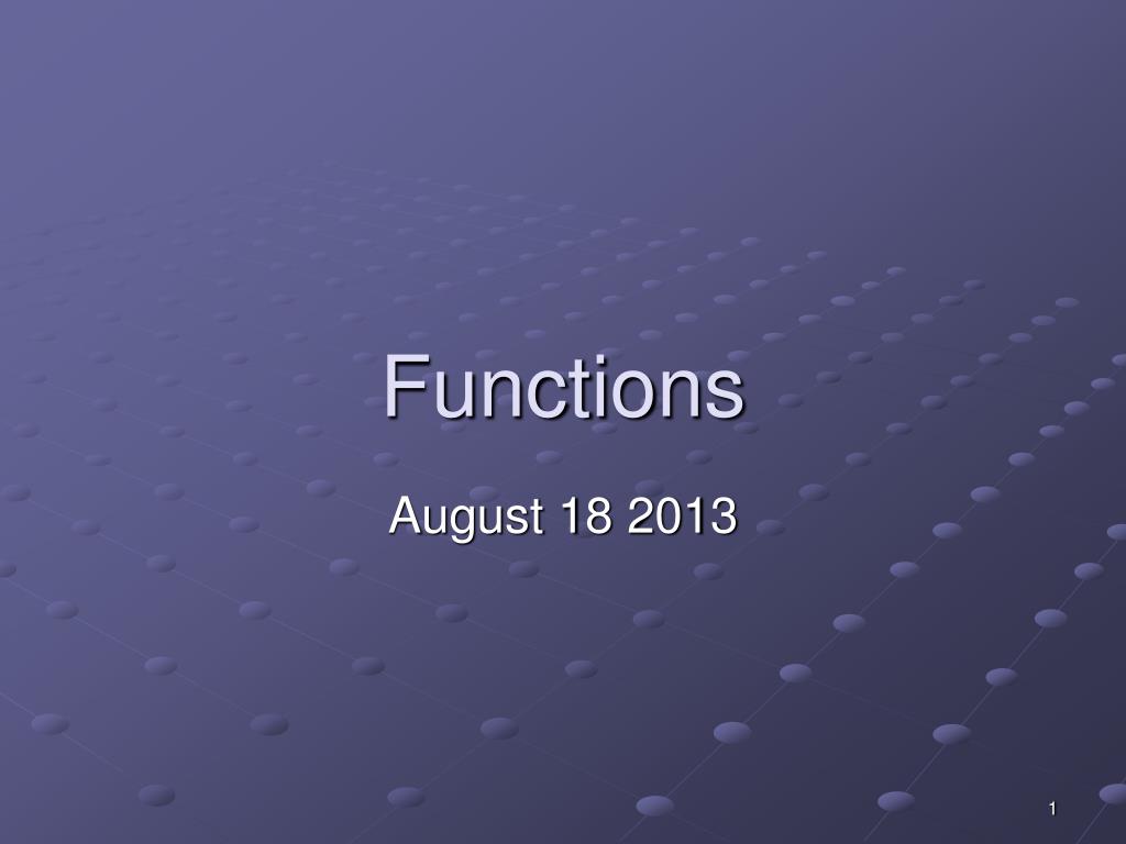 PPT - Functions PowerPoint Presentation, free download - ID:5779991