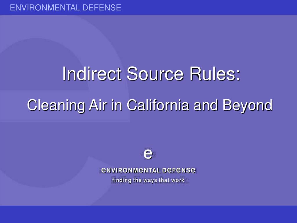 PPT - Indirect Source Rules: PowerPoint Presentation, free download ...
